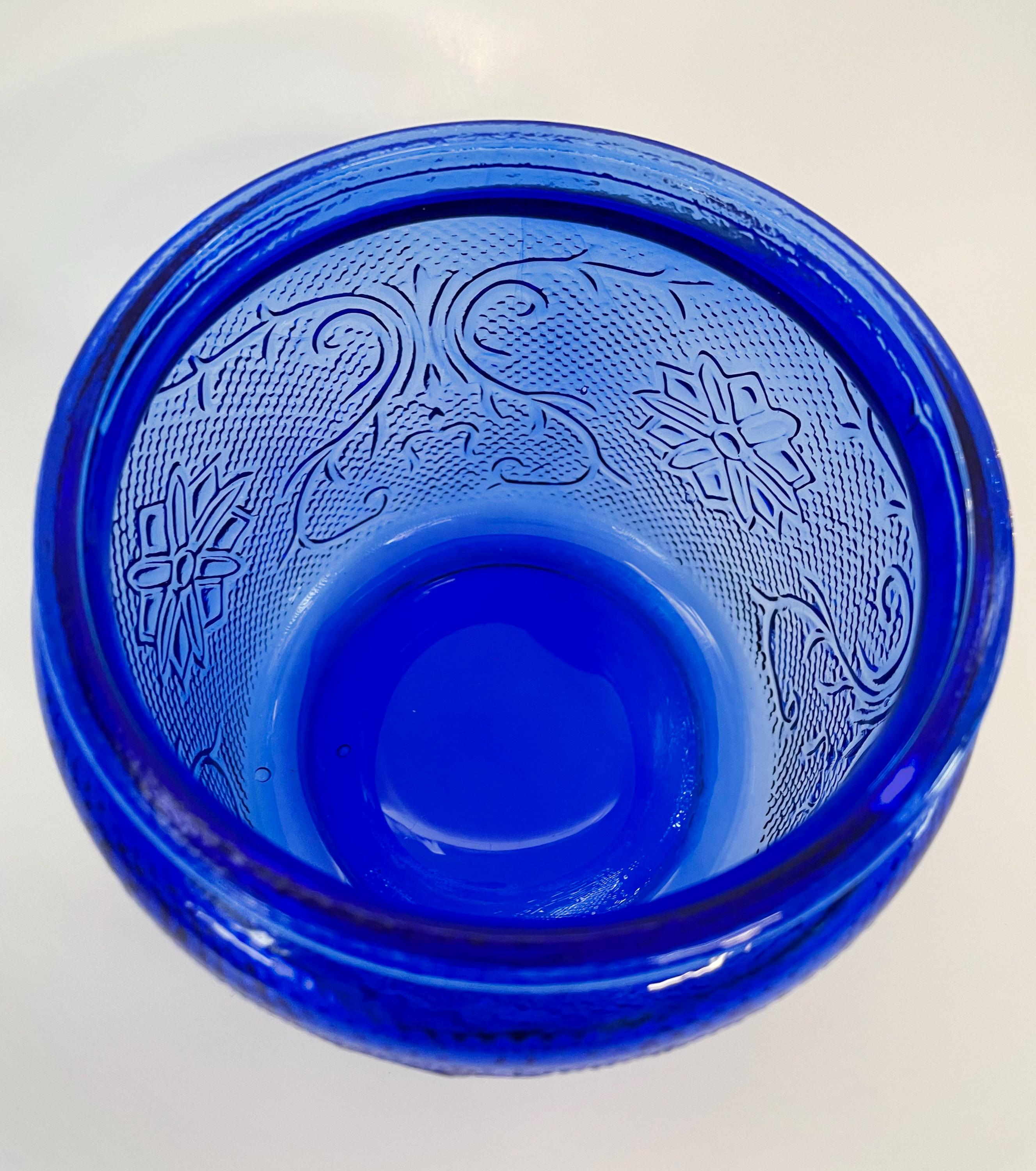Indiana Glass Tiara Cobalt Blue Biscuit Jar - Etsy
