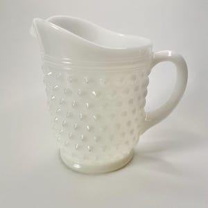 White Milk Glass Pitcher - Etsy