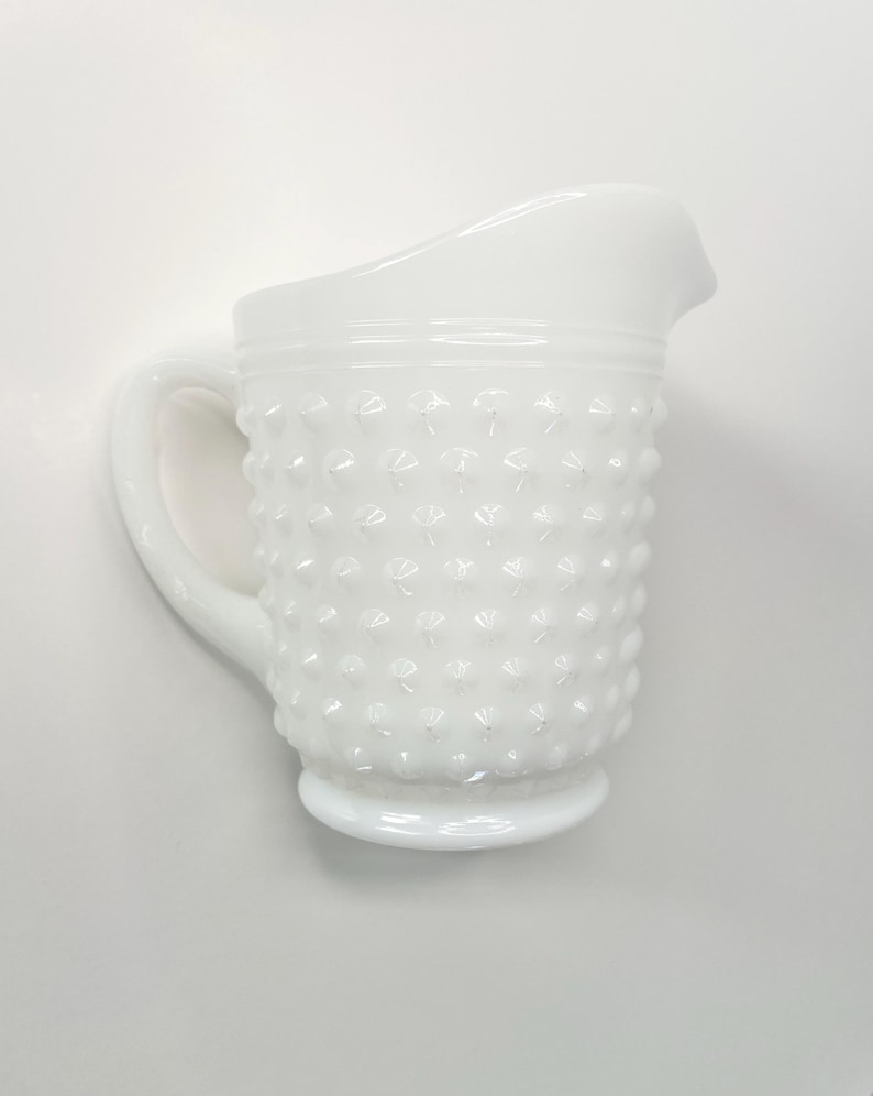 White Milk Glass Pitcher - Etsy