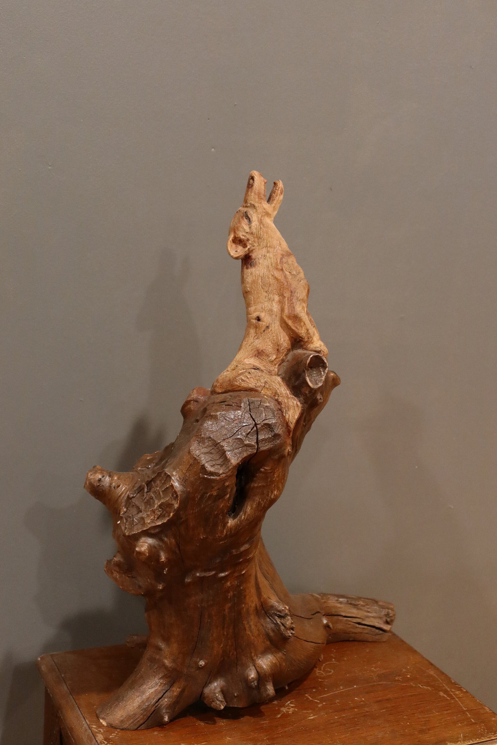 Howling Wolf Sculpture, Handmade, Wood Carving, Art - Etsy