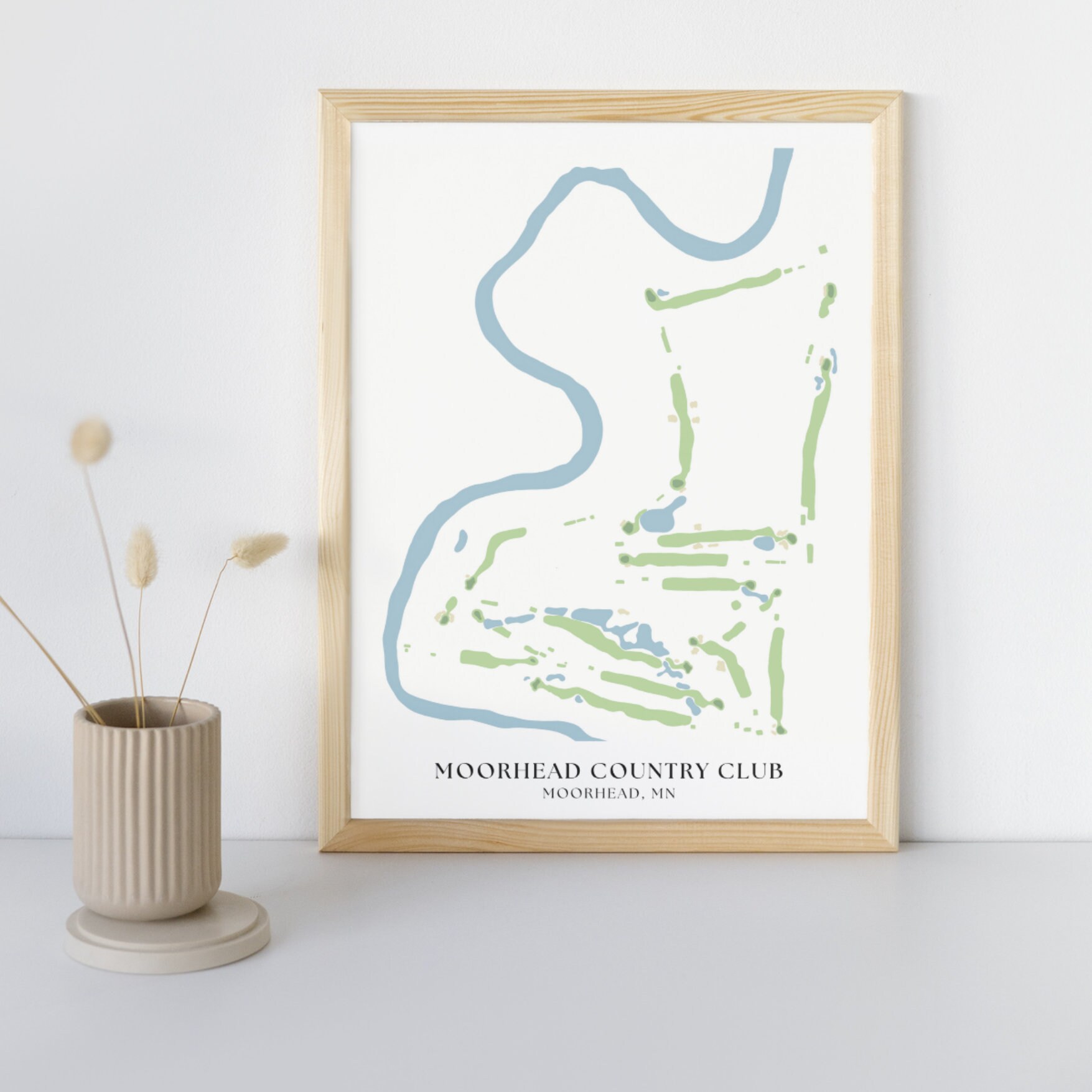 Custom Golf Course Map DIGITAL | Golfer Custom Gift | Golf Lover Gift ...