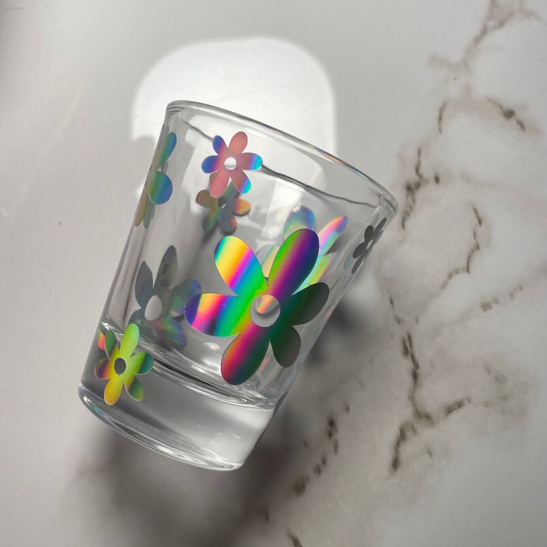 Retro Groovy Shot Glass Floral Dazed and Engaged - Etsy