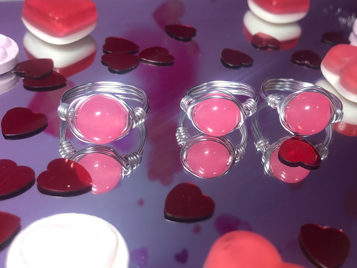 Pink Bubblegum Ring Handmade Wired Trendy Ring - Etsy