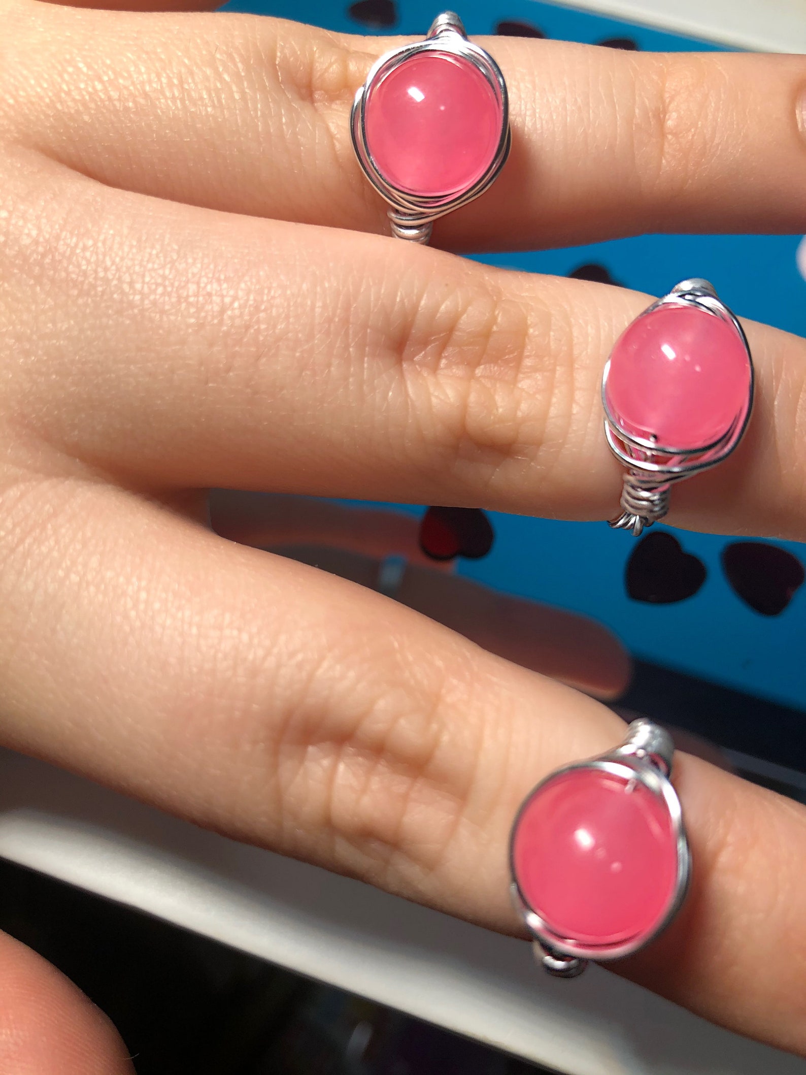 Pink Bubblegum Ring Handmade Wired Trendy Ring - Etsy