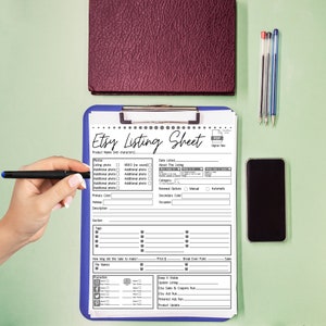 Etsy Seller Listing Organizer | Digital Download | Bullet Journal ...