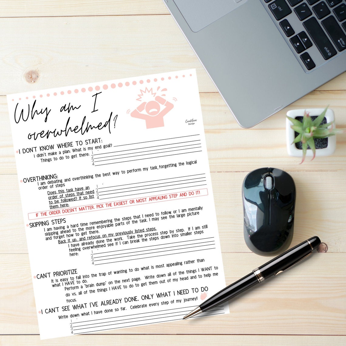 Stop the Overwhelm Get Organized Bullet Journal Thought Organizer ...