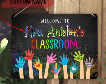 Personalized Teacher Sign Classroom Decor Teacher Welcome - Etsy