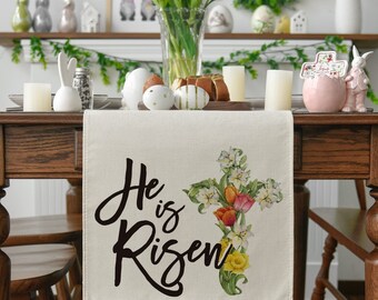 He is Risen Table Runner - Etsy