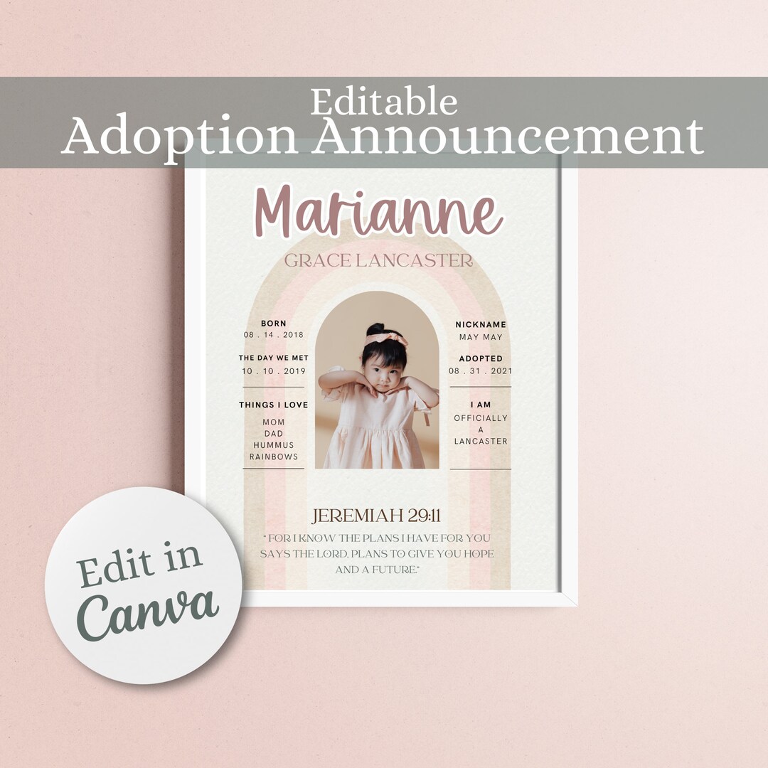 Adoption Announcement, Adoption Day Announcement, Finalized Adoption ...