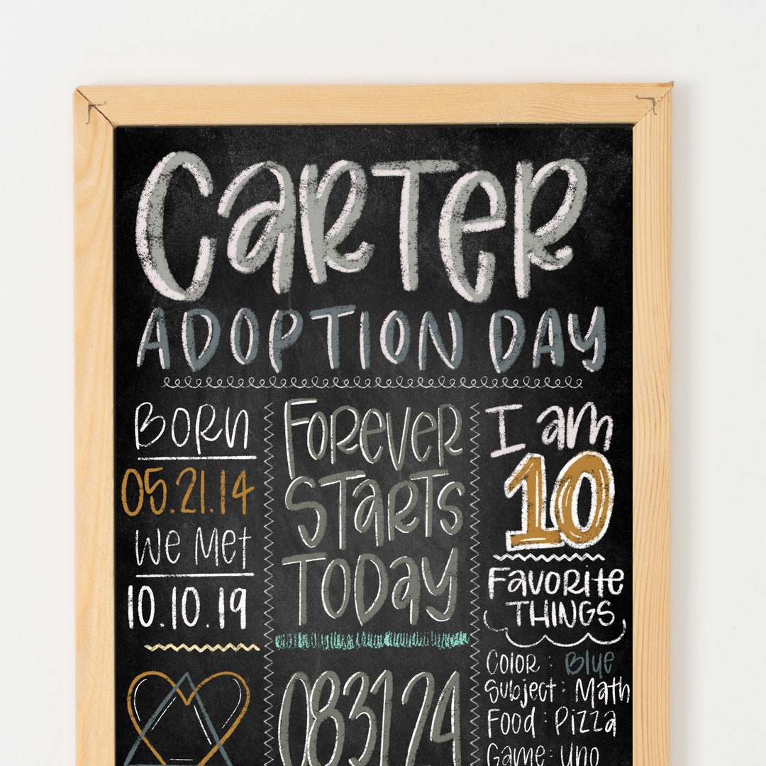 Adoption Announcement Digital Download, Personalized Adoption Day ...