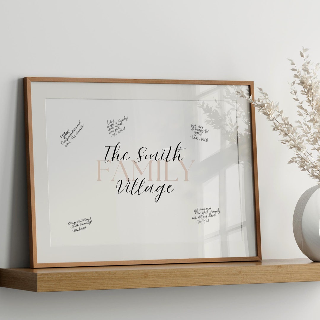 Our Village Adoption Guest Book, Adoption Celebration, Adoption Party ...