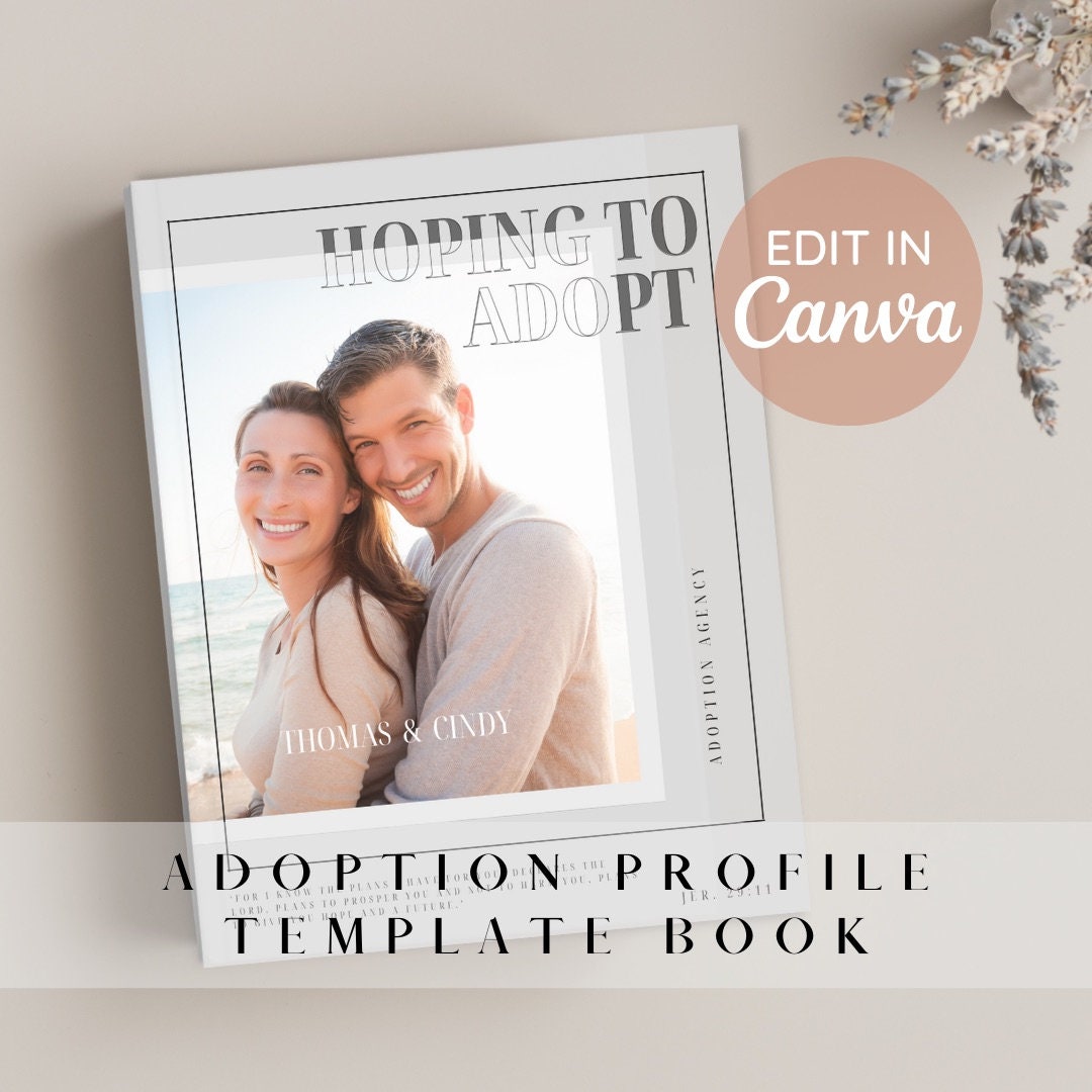 Adoption Profile Template Book, Instant Download, DIY Edit in Canva ...