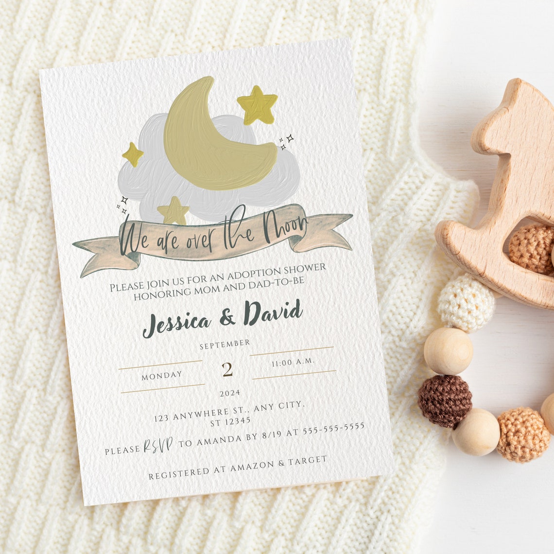 Adoption Shower Invitation, Neutral Adoption Shower Celebration, Over ...