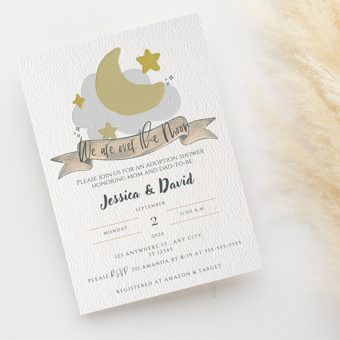 Adoption Shower Invitation, Neutral Adoption Shower Celebration, Over ...