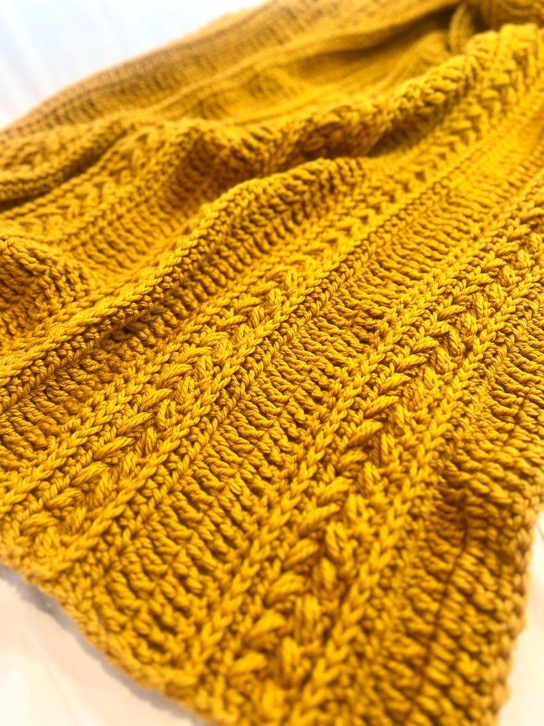 Crochet Chunky Blanket Pattern, Textured Throw Blanket, Crochet DIY ...