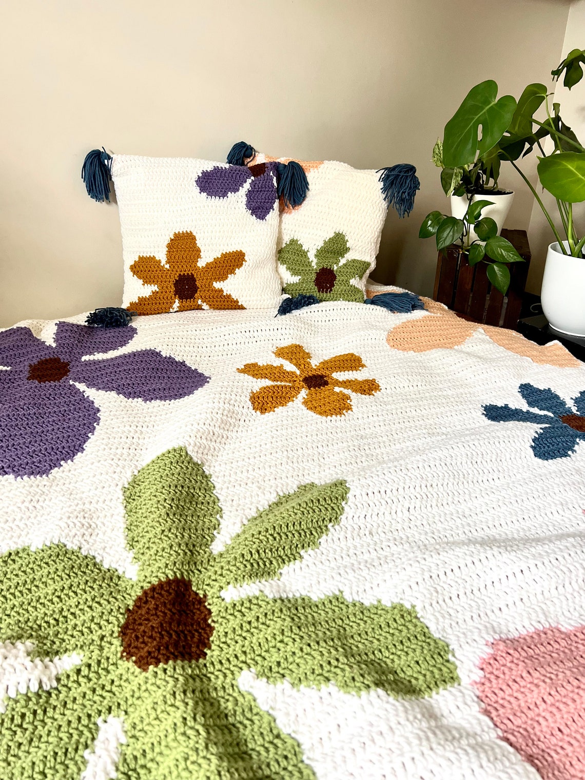 Crochet Flowers Dream Throw Pattern, Crochet Blanket Pattern, Easy ...