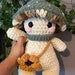 Baby Mushroom Crochet Plushie Desk Decor Mushie Person Cottage Core ...