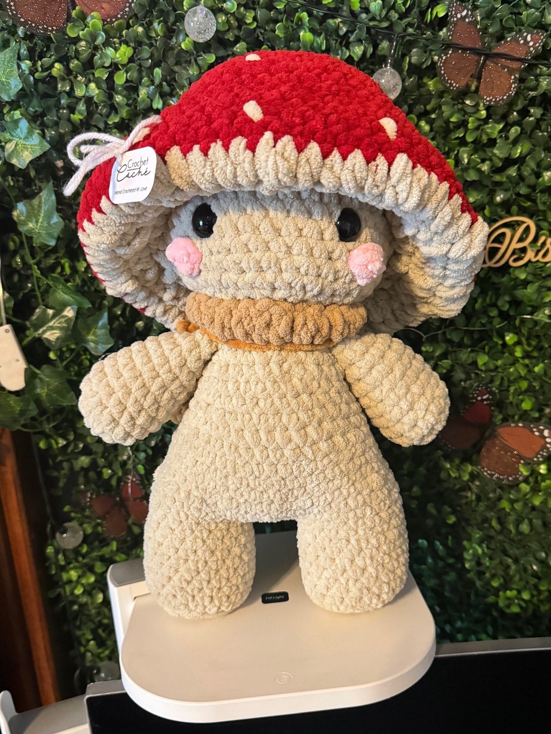 Baby Mushroom Crochet Plushie Desk Decor Mushie Person Cottage Core ...