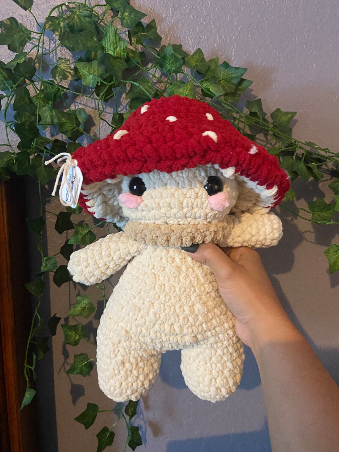 Baby Mushroom Crochet Plushie Desk Decor Mushie Person Cottage - Etsy