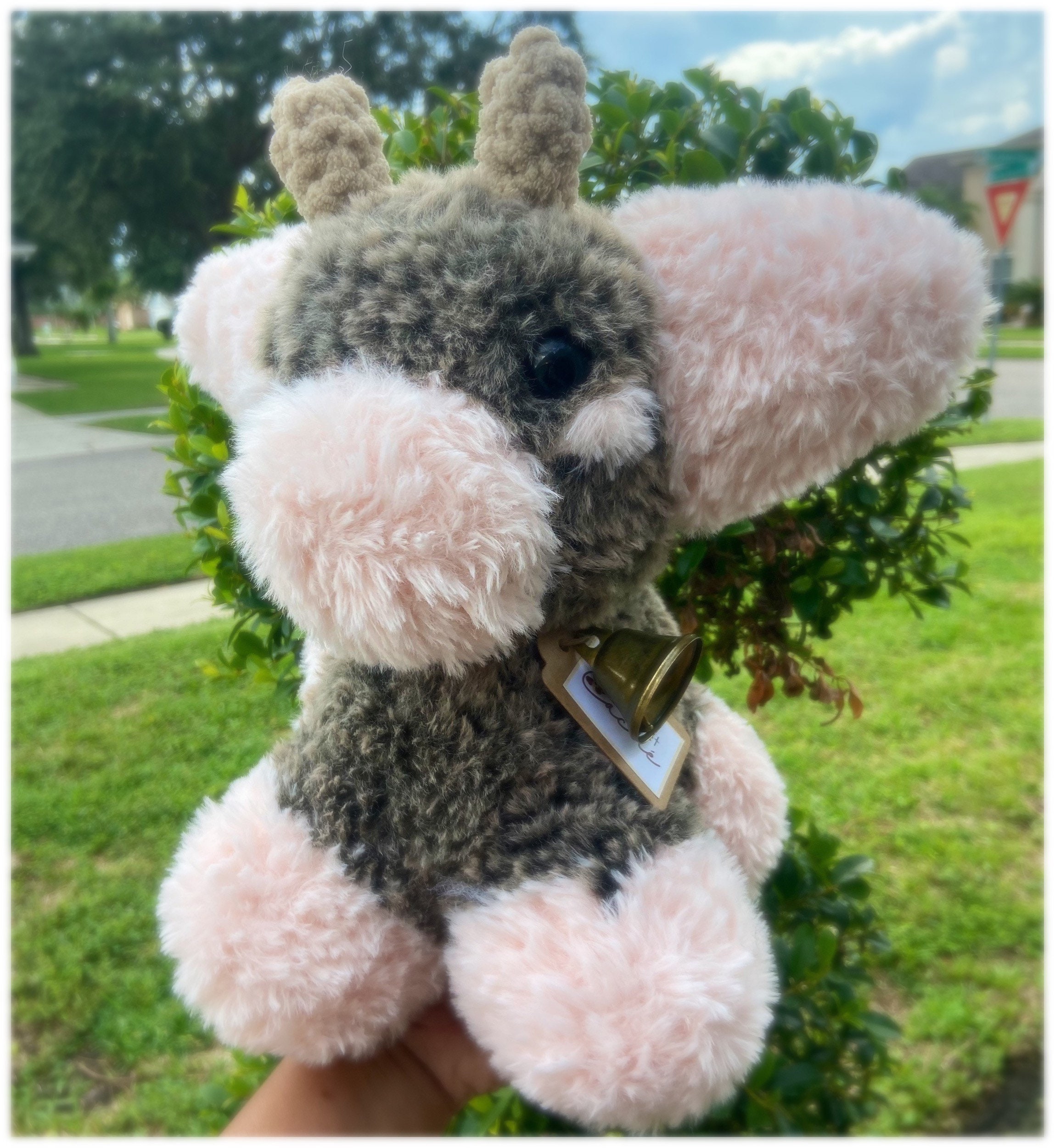 Stuffed Animals & Plushies Toys Barry The Cow Cute Fluffy Amigurumi Cow ...