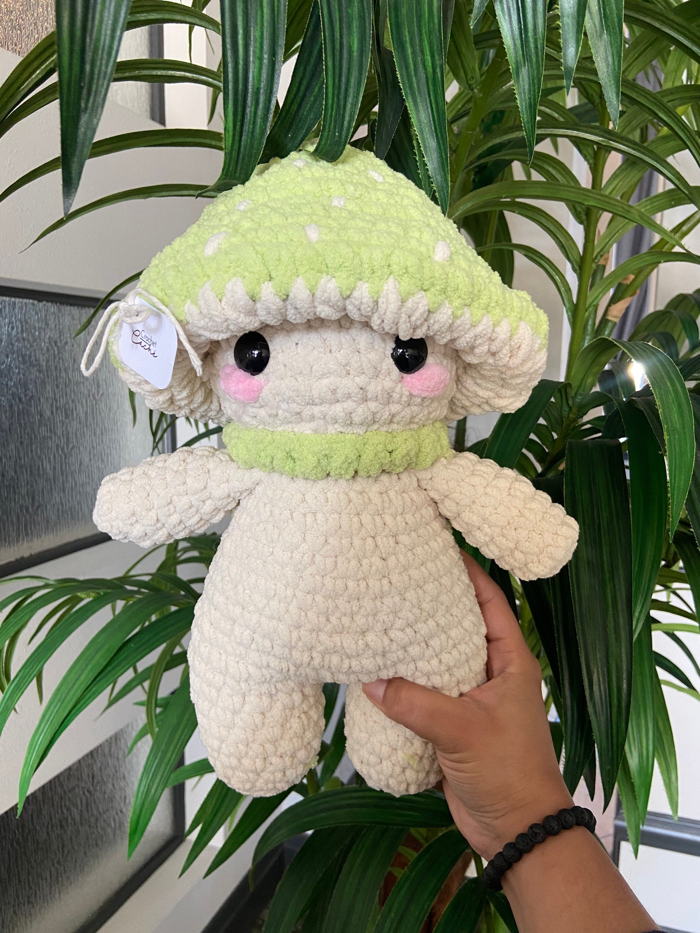 Baby Mushroom Crochet Plushie Desk Decor Mushie Person Cottage - Etsy