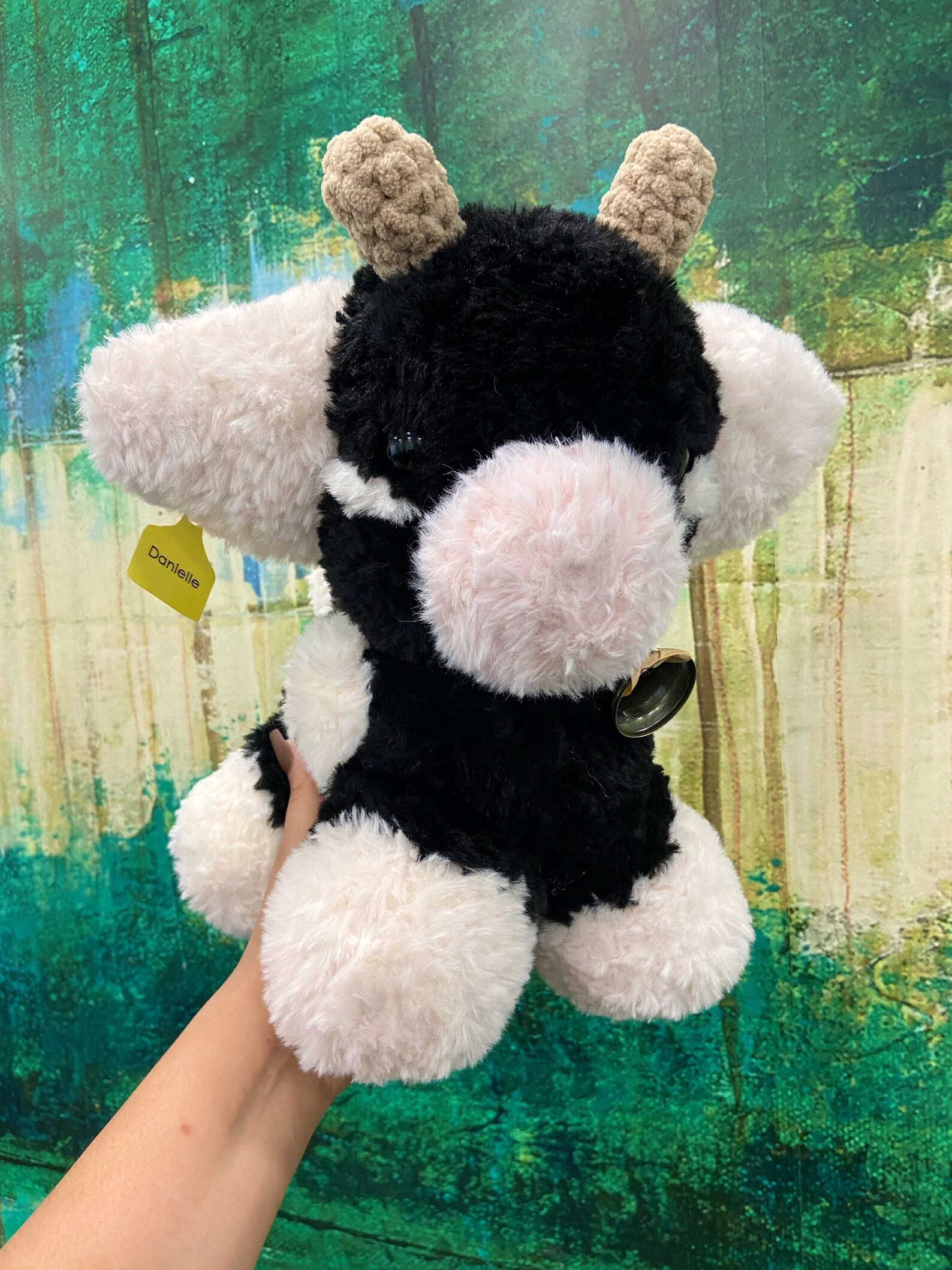 Oreo Fluffy Cow Crochet Plushie - Etsy