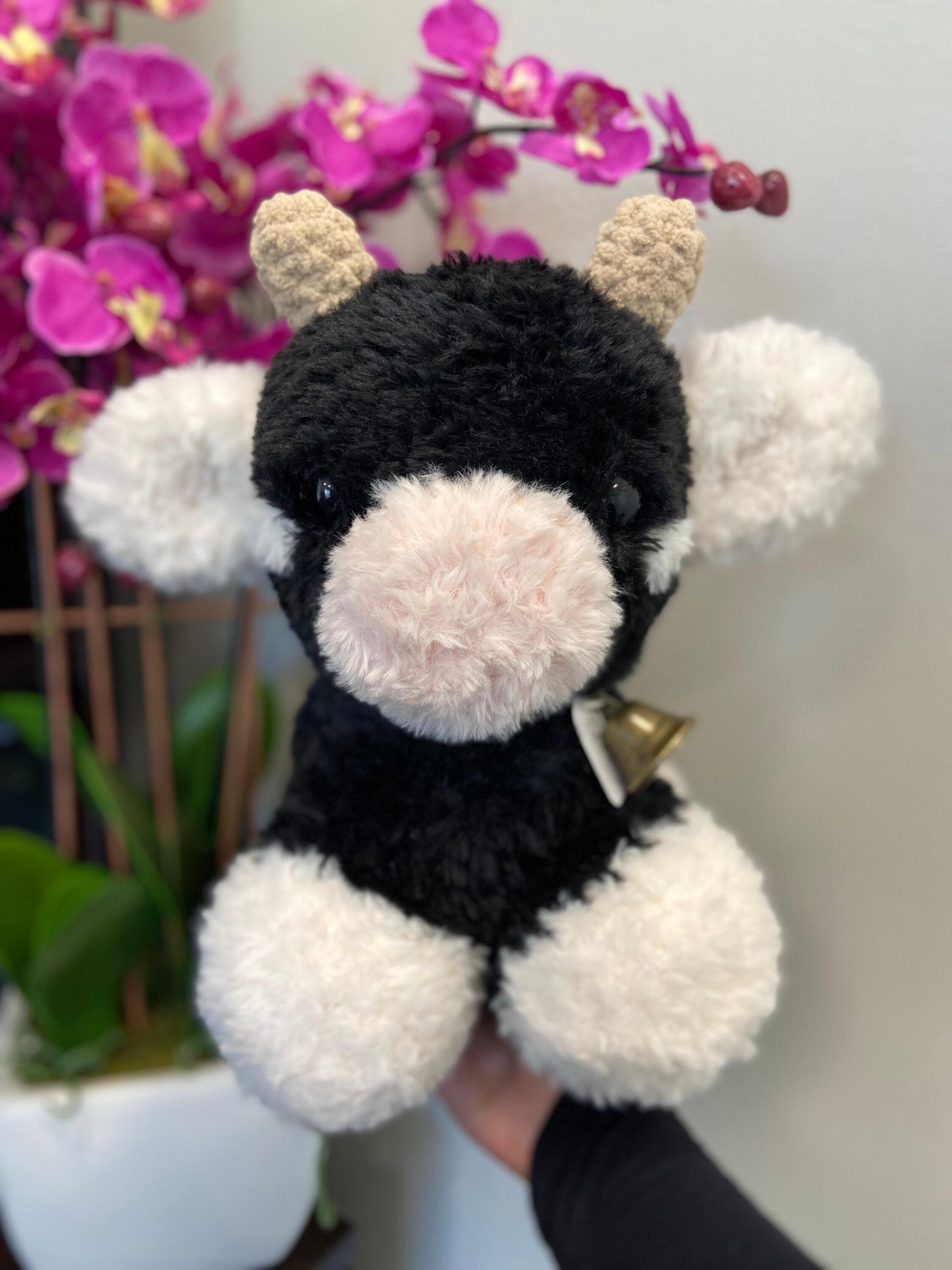 Oreo Fluffy Cow Crochet Plushie - Etsy