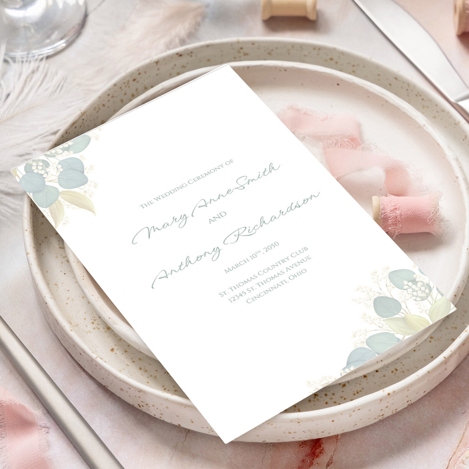 Wedding Program Editable Download, With Microsoft Word Template. With a ...