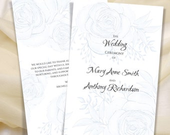 Wedding Program Editable Download, With Microsoft Word Template. With a ...