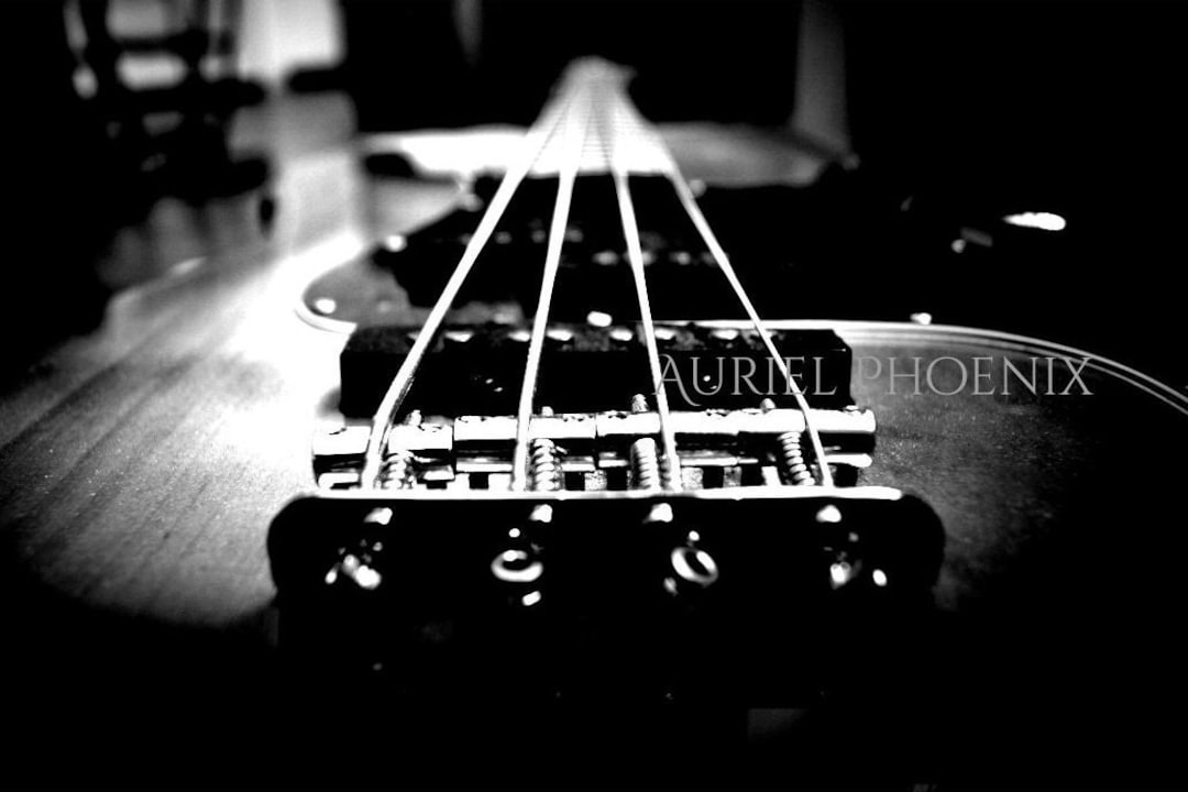 Bass Guitar Poster Foto Print of Stylized Bass Guitar Music and ...
