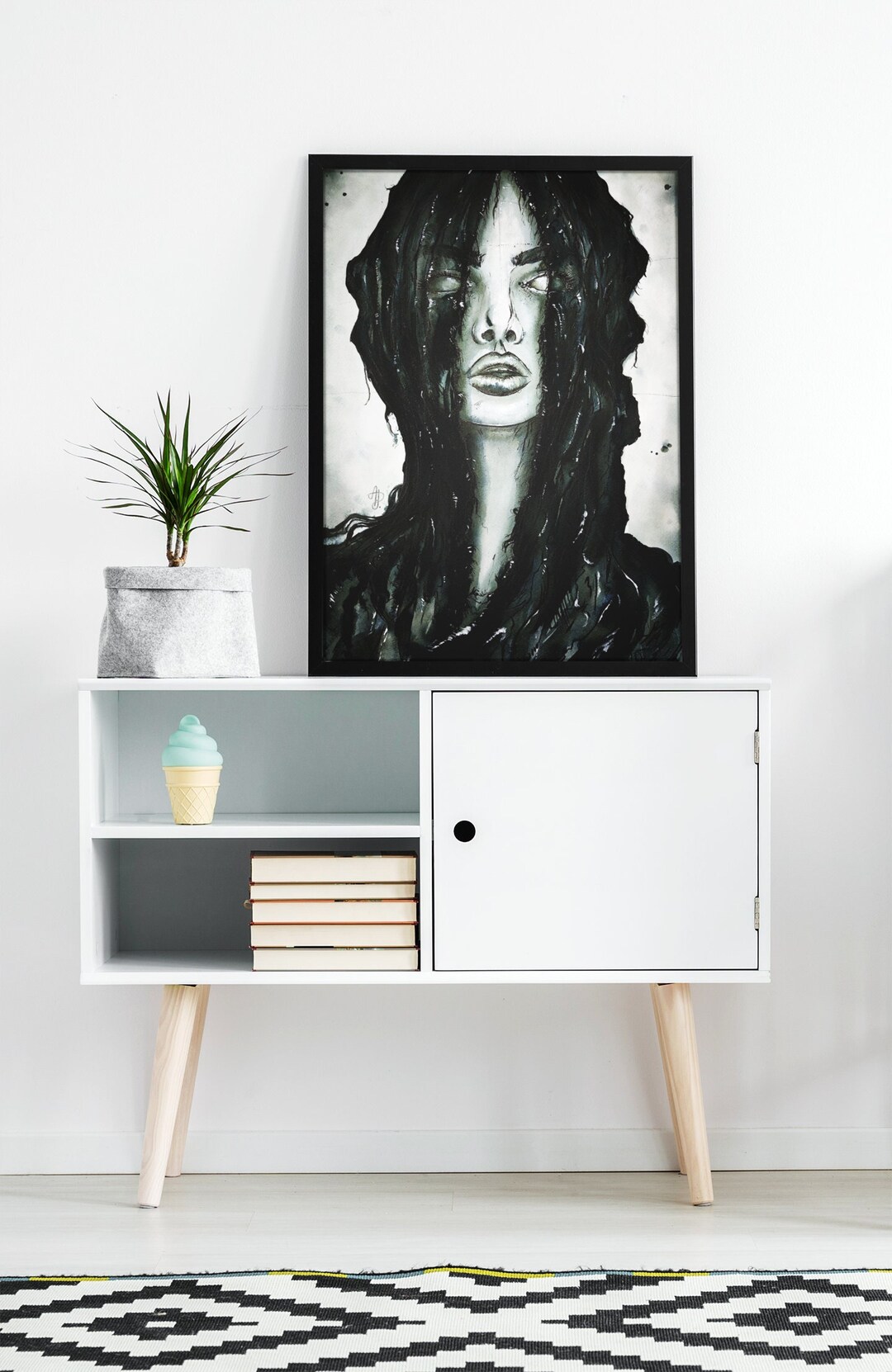 Creepy Art Print Dark Art Poster Gothic Wallart Halloween Horror Fan ...