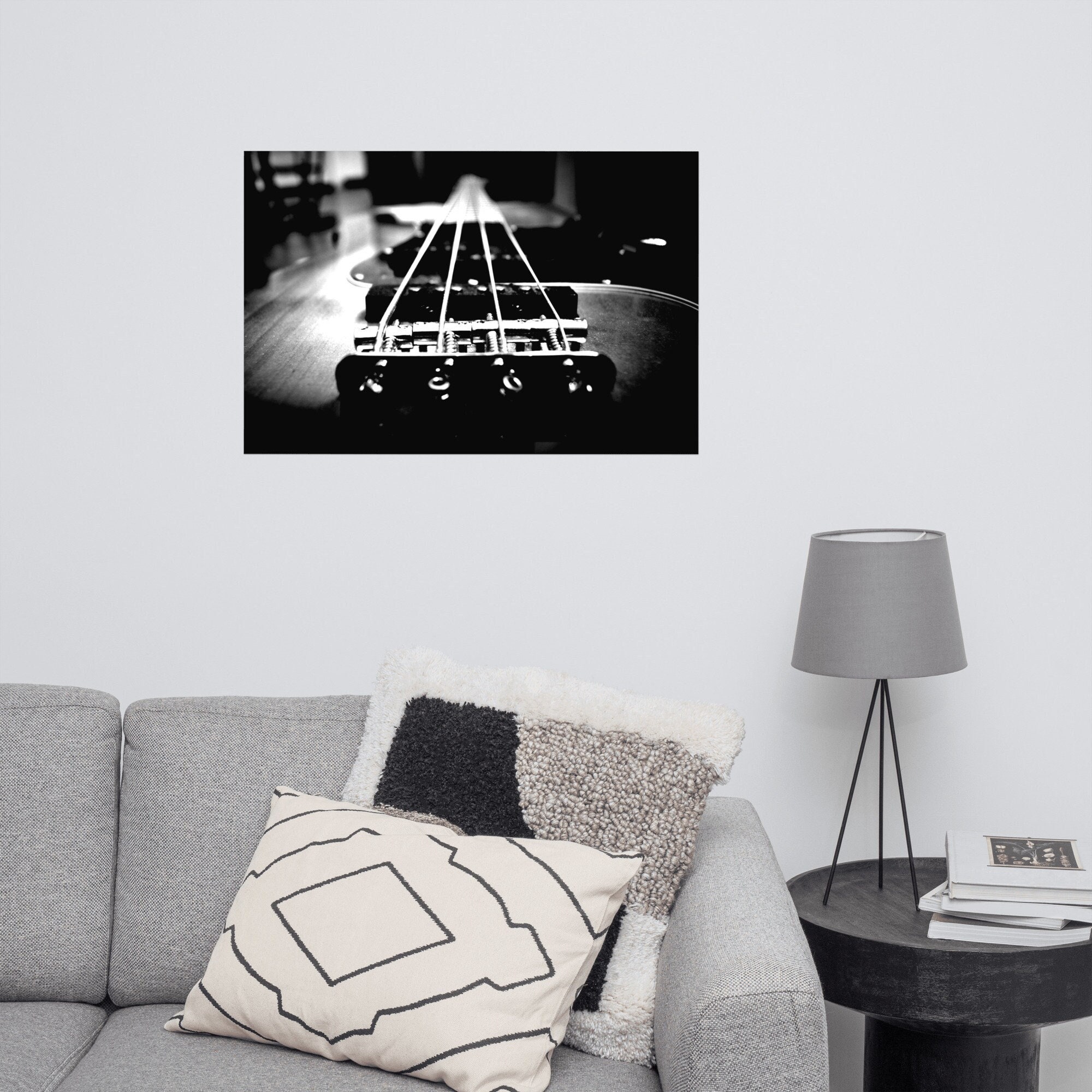 Bass Guitar Poster - Foto Print of Stylized Bass Guitar - Music and ...