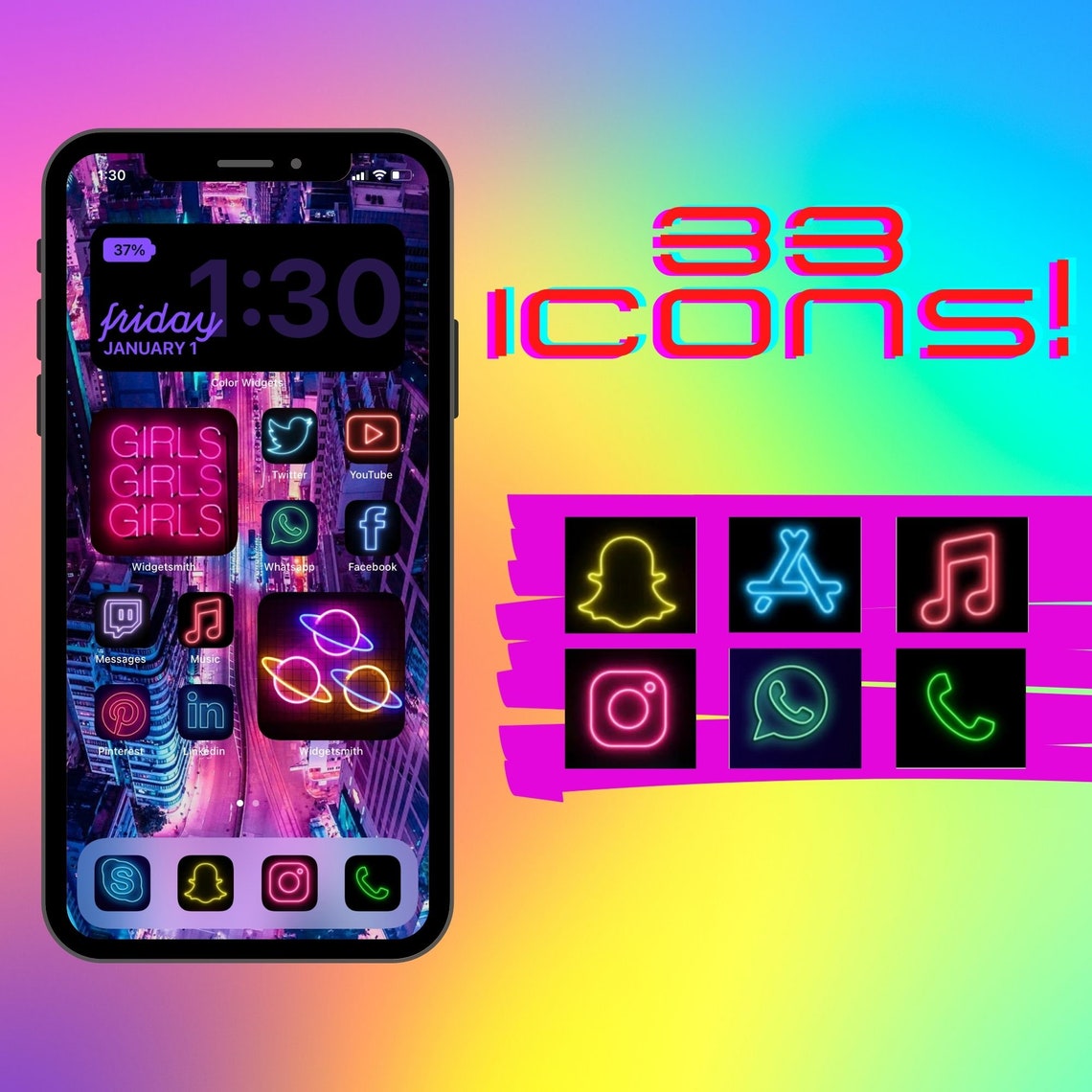 NEON AESTHETIC App Icons for iPhone Ios 14, 15, 16 With BONUS Widgets ... NEON AESTHETIC App Icons for iPhone Ios 14, 15, 16 With BONUS Widgets ...