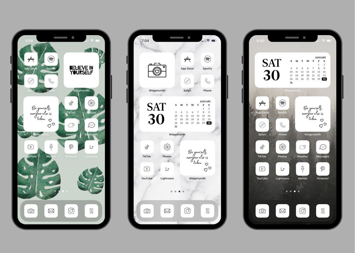 100 MINIMALIST WHITE AESTHETIC App Icons for iPhone Ios 14, 15, 16 ...