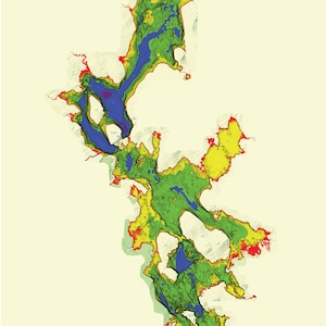 Moosehead Lake Depth Maps - Etsy