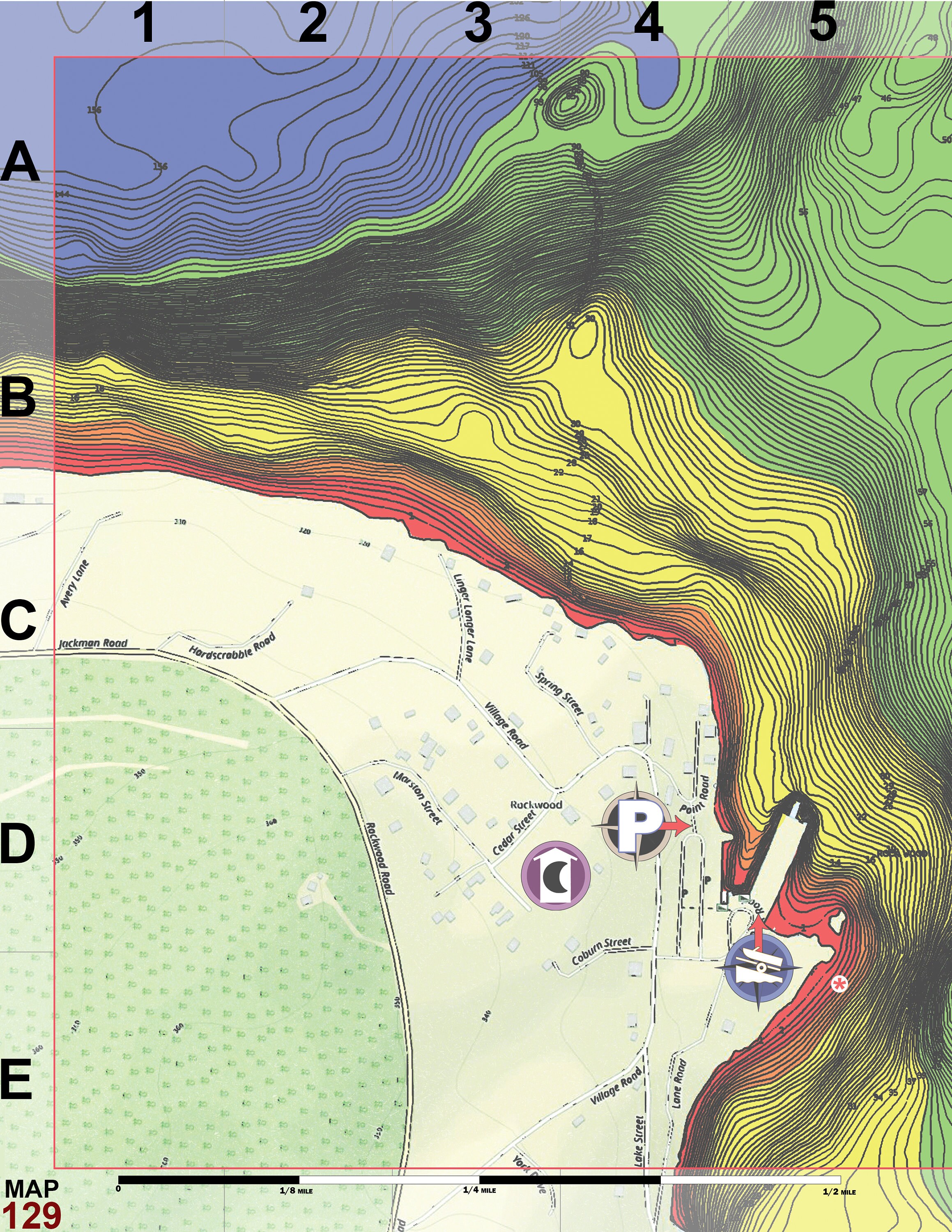 Moosehead Lake Depth Maps - Etsy
