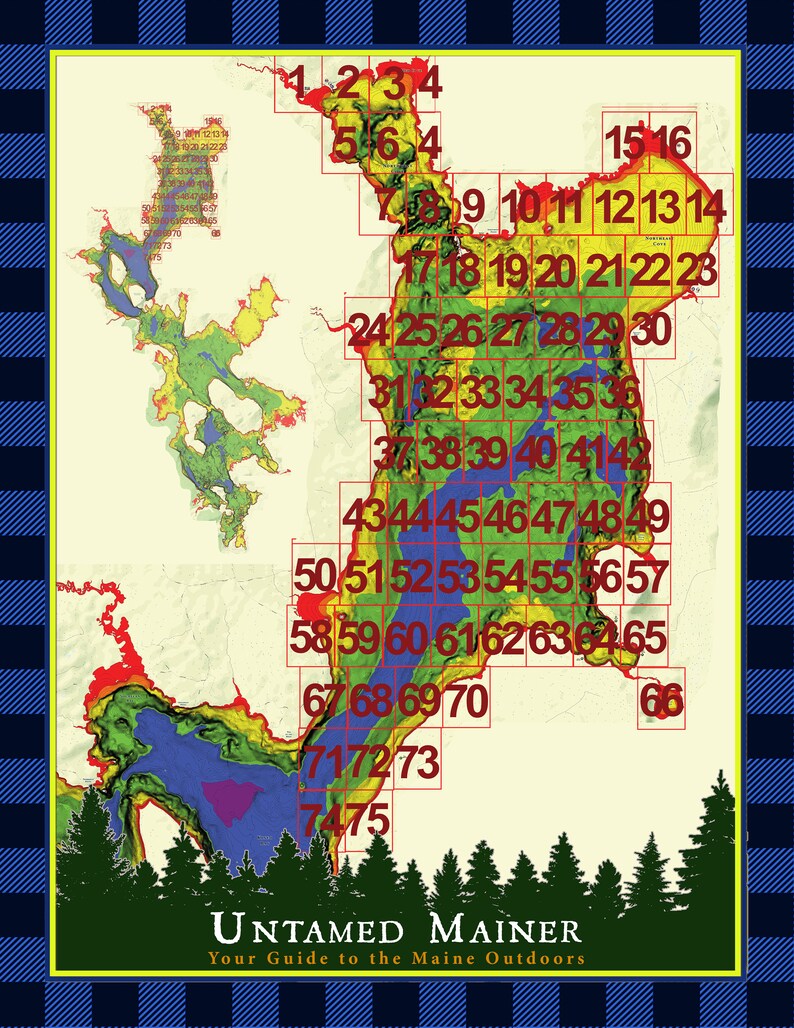 Moosehead Lake Depth Maps - Etsy