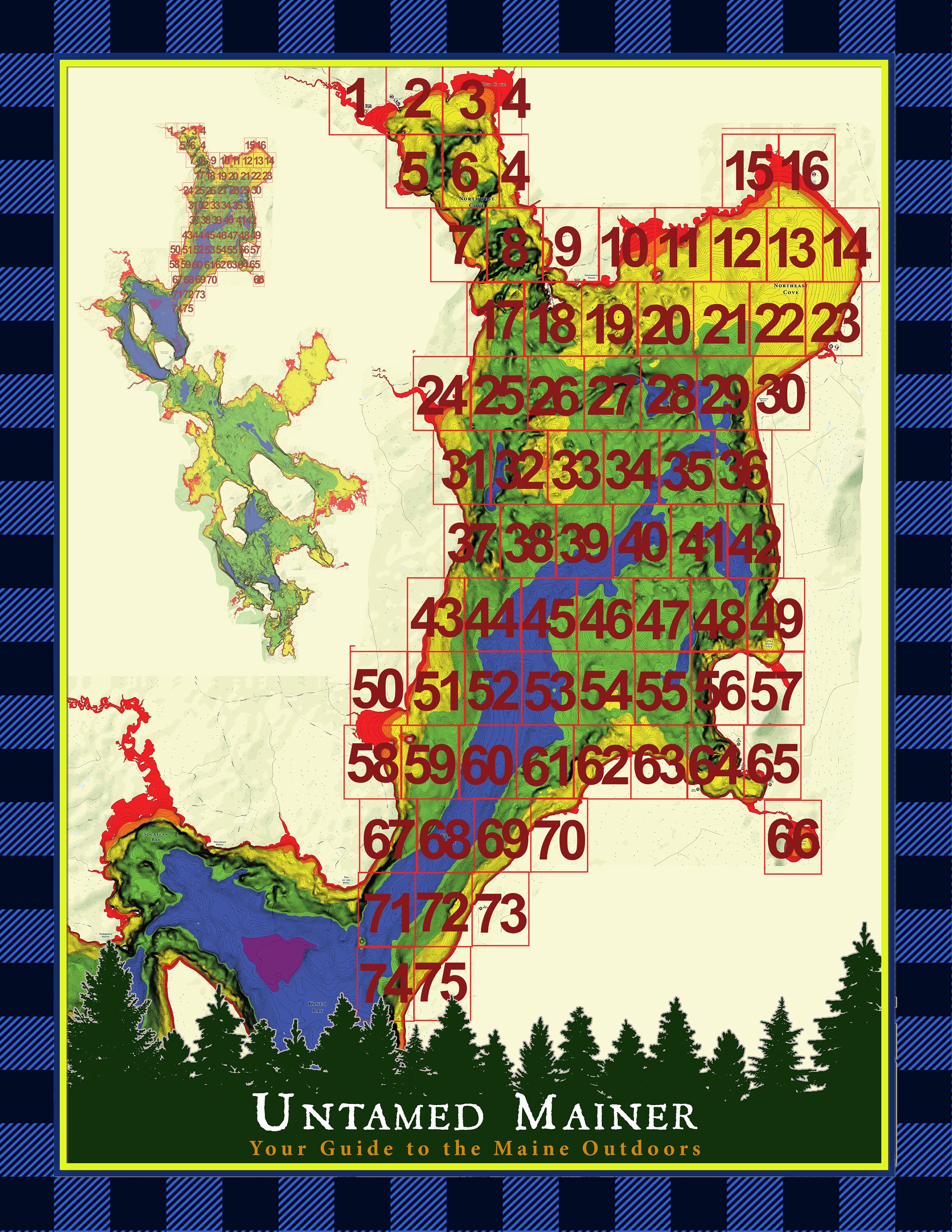 Moosehead Lake Depth Maps - Etsy