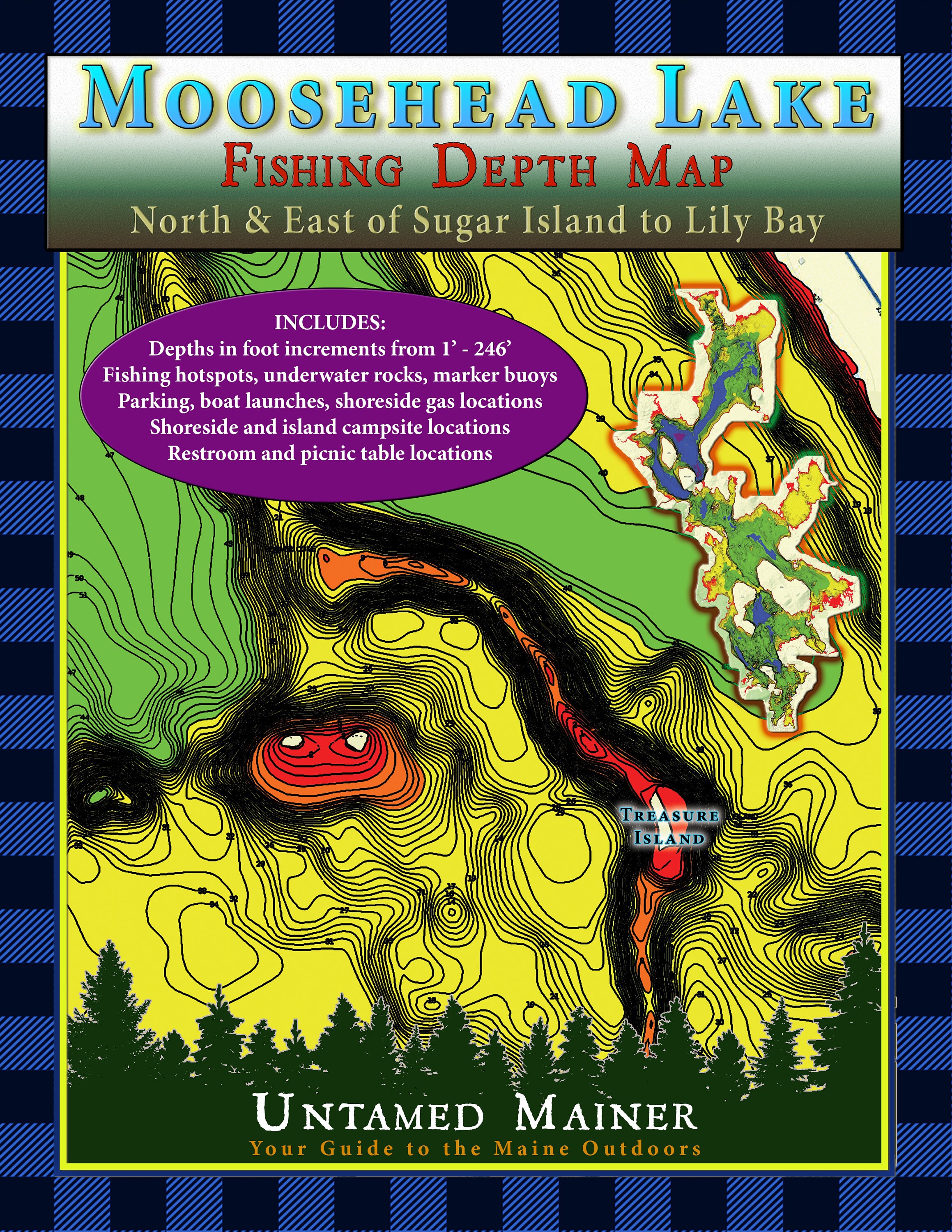 Moosehead Lake Depth Maps - Etsy