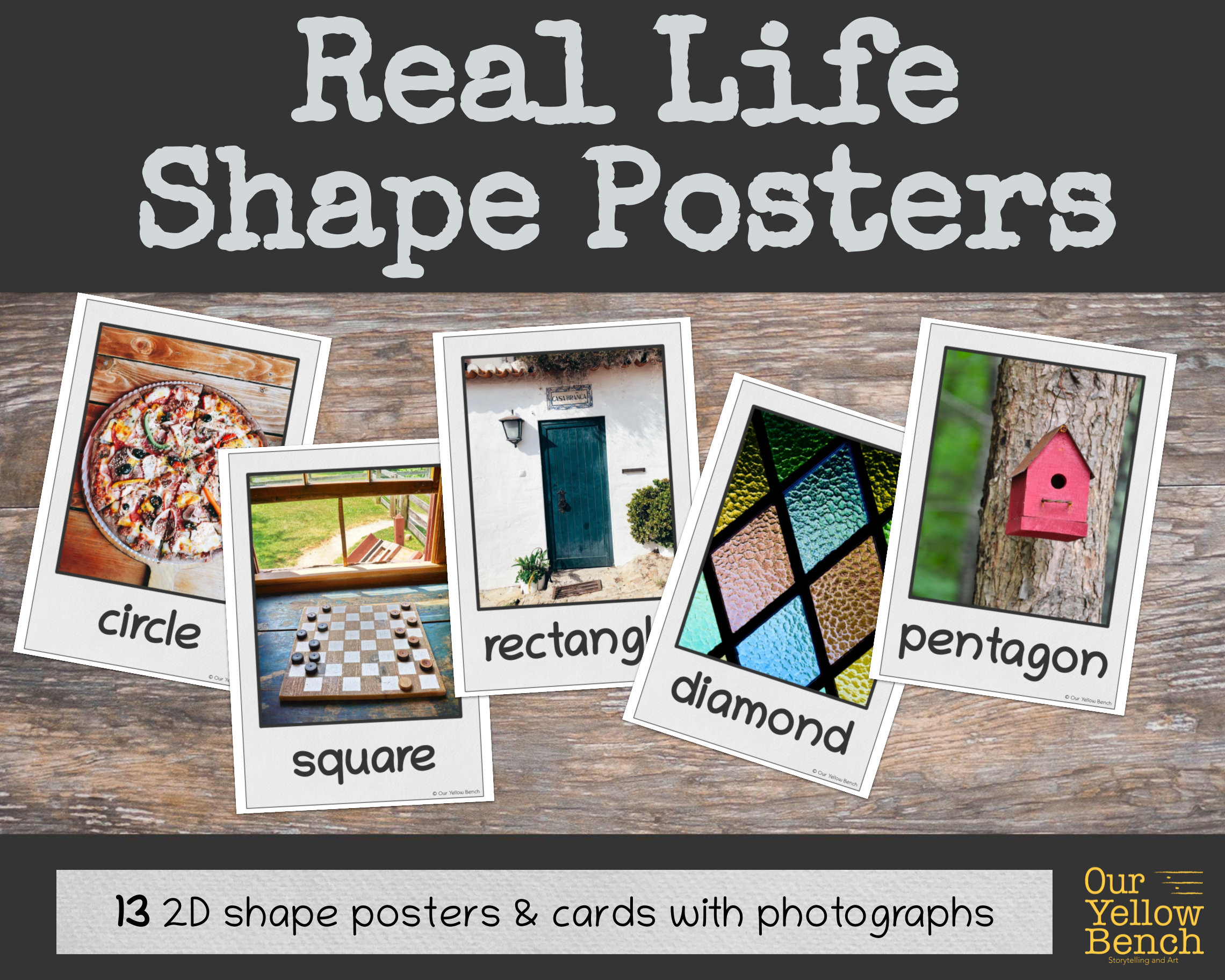 Real Life (nonfiction) Classroom 2D Shape Posters With Photographs - Etsy