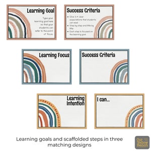Visible Learning Focus Display in a Boho Rainbow Classroom Theme - Etsy
