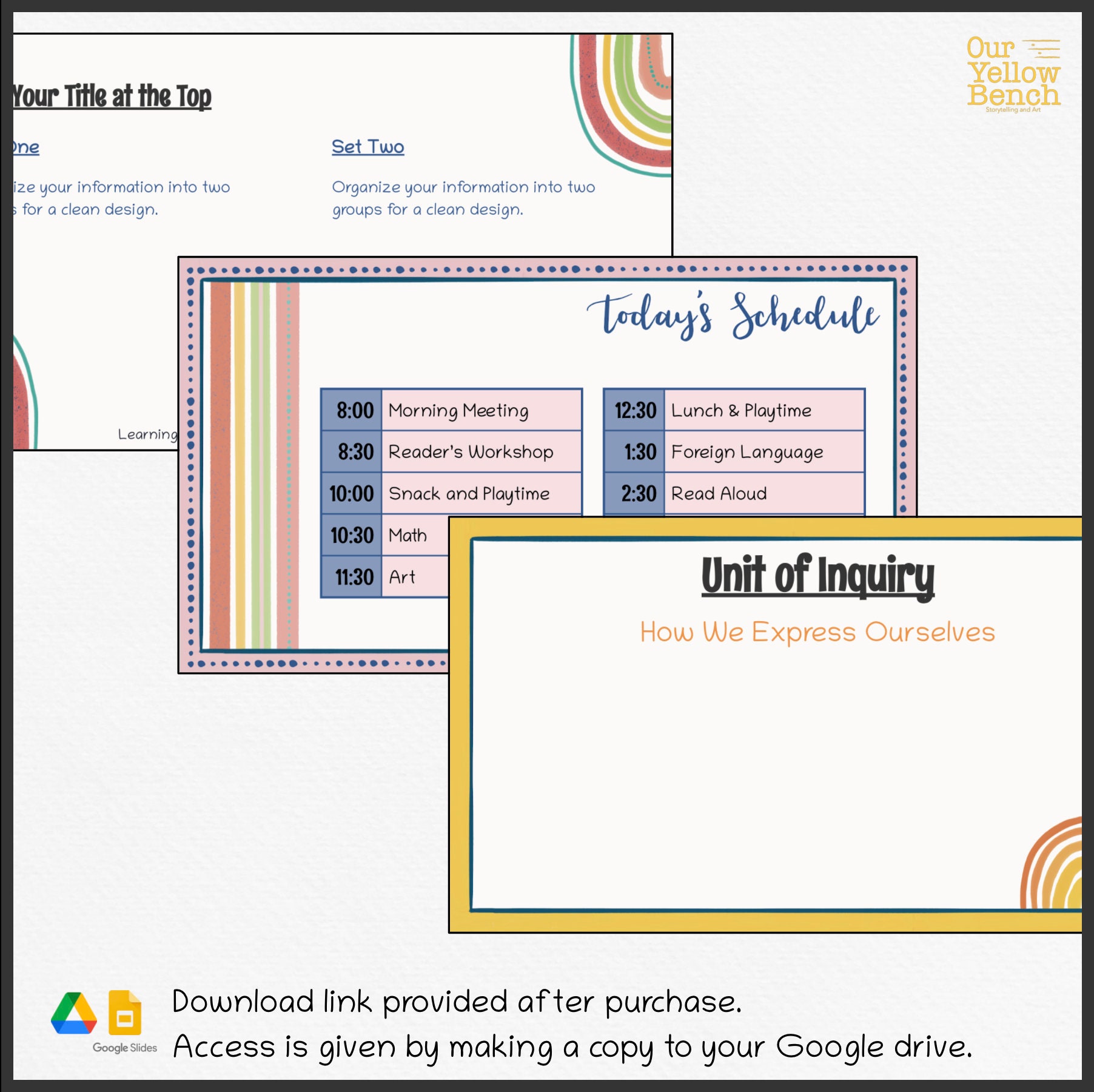 Colorful Rainbow Google Slides Template for Teachers - Etsy