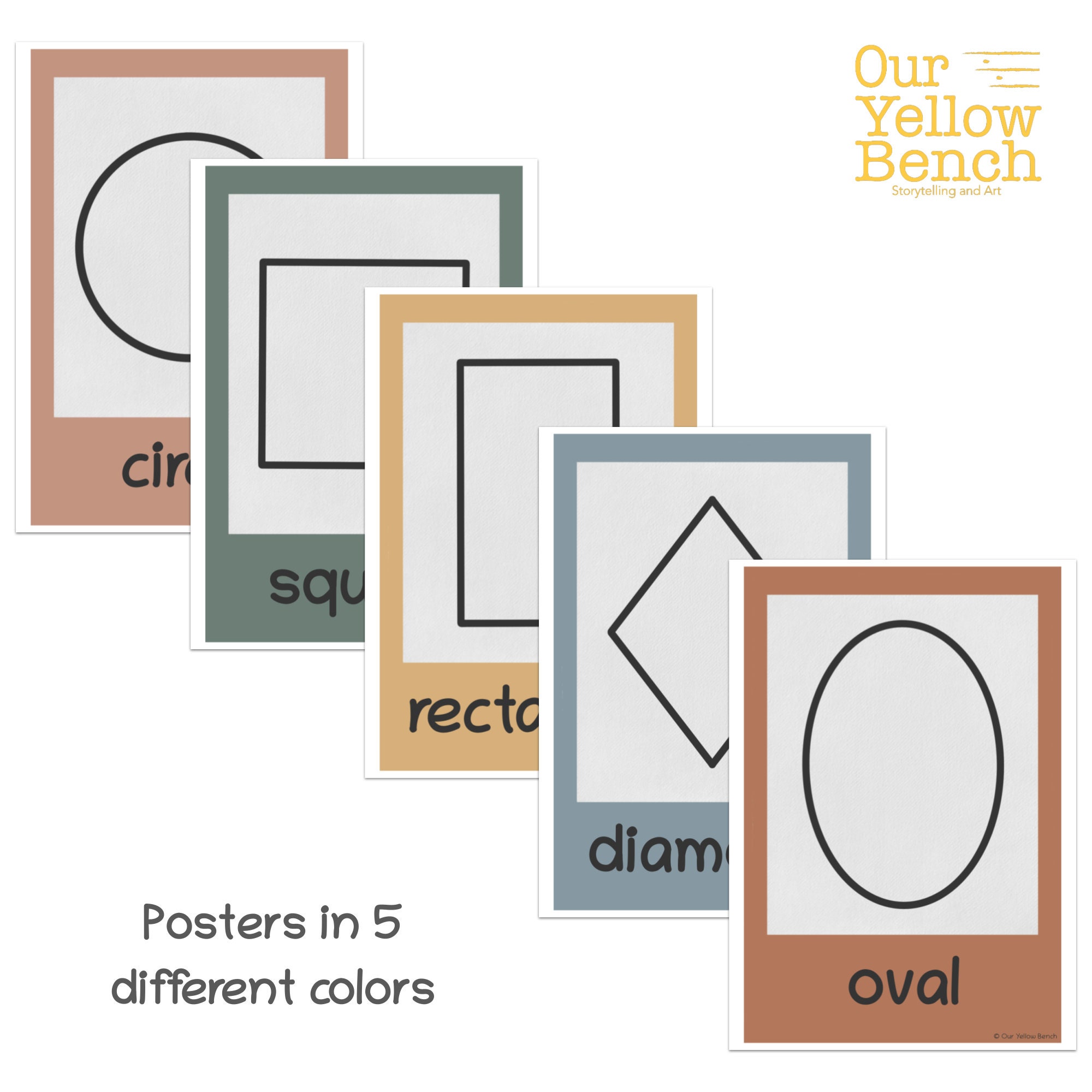 Boho Classroom 2D Shape Posters - Etsy Canada