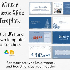 Winter Theme Google Slides Template for Teachers - Etsy
