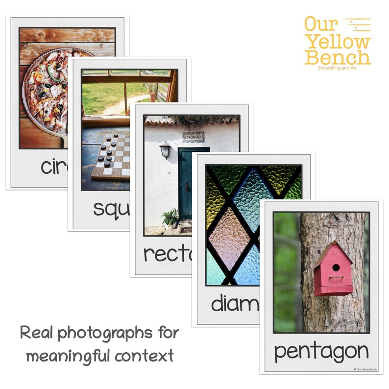 Real Life (nonfiction) Classroom 2D Shape Posters With Photographs - Etsy
