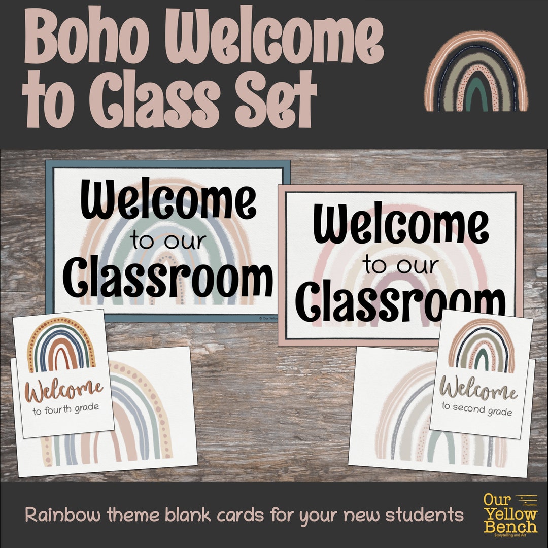 Boho Welcome to Class Set - Etsy Österreich