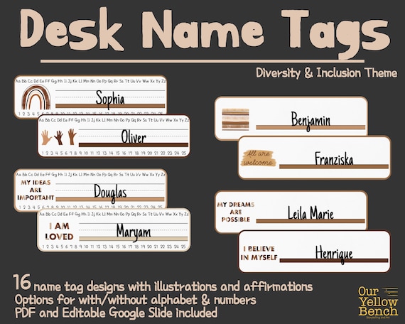 Diversity Desk Name Tags - Etsy