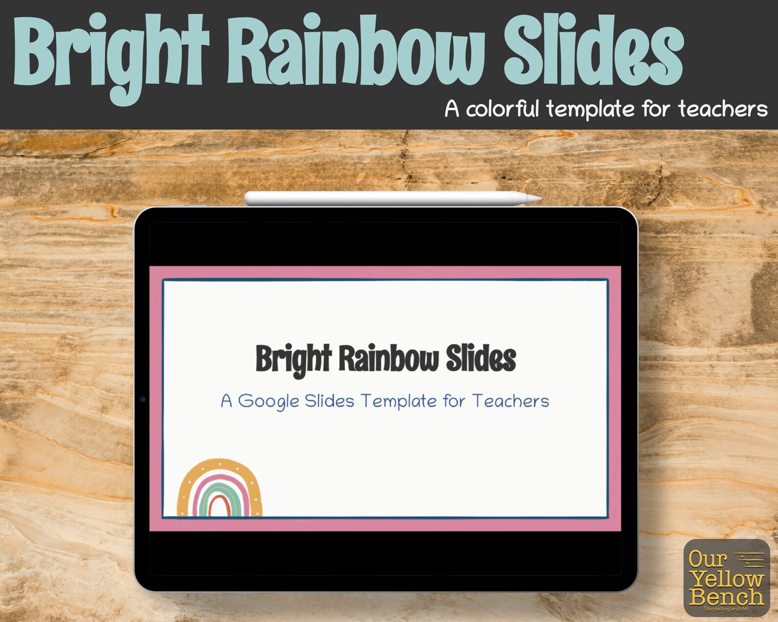 Colorful Rainbow Google Slides Template for Teachers - Etsy