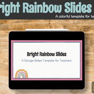 Colorful Rainbow Google Slides Template for Teachers - Etsy