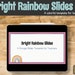 Boho Rainbow Slides Template for Teachers - Etsy